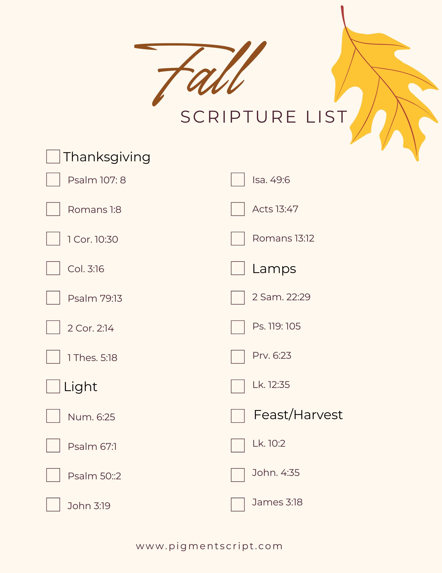 Easy Fall Drawings and Bible Verses: Family Painting Ideas - Pigment Script